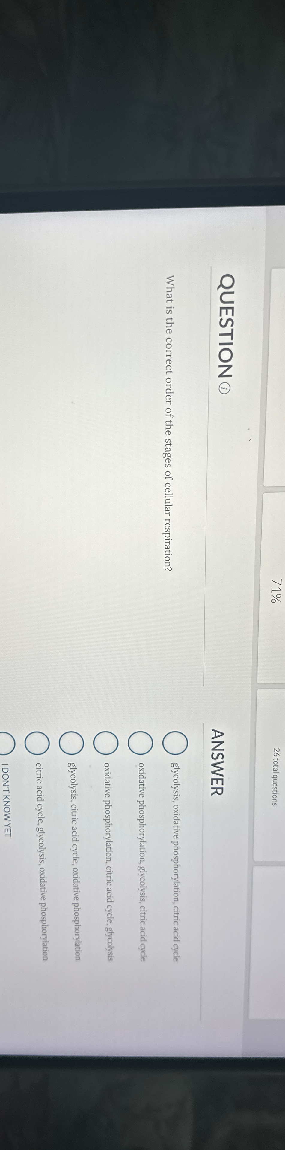 Solved 71%26 ﻿total questionsQUESTIONWhat is the correct | Chegg.com