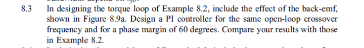 8.3 In designing the torque loop of Example 8.2, | Chegg.com
