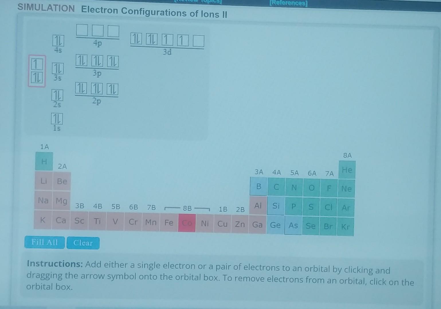 Solved Instructions: Add either a single electron or a pair | Chegg.com