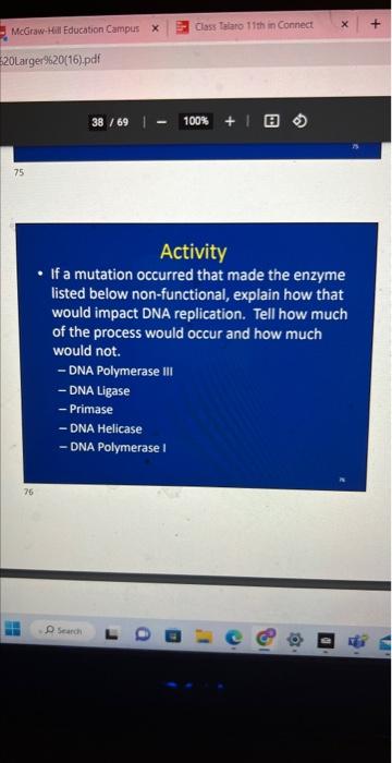 Solved Activity - If a mutation occurred that made the | Chegg.com