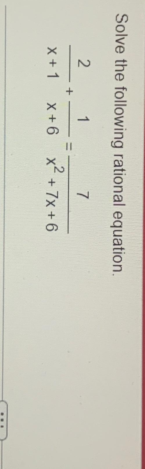 Solved Solve the following rational | Chegg.com