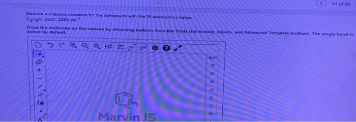 Solved 17 of 20 Deduce a possible structure for the compound | Chegg.com