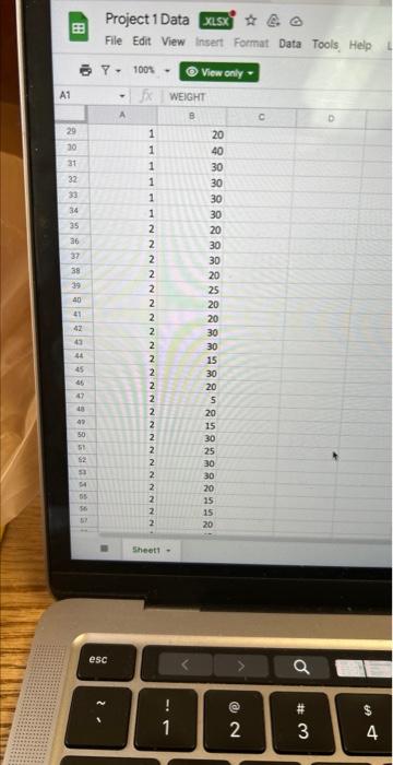 Project1Data xxis \& \& 90 File Edit View Insert | Chegg.com
