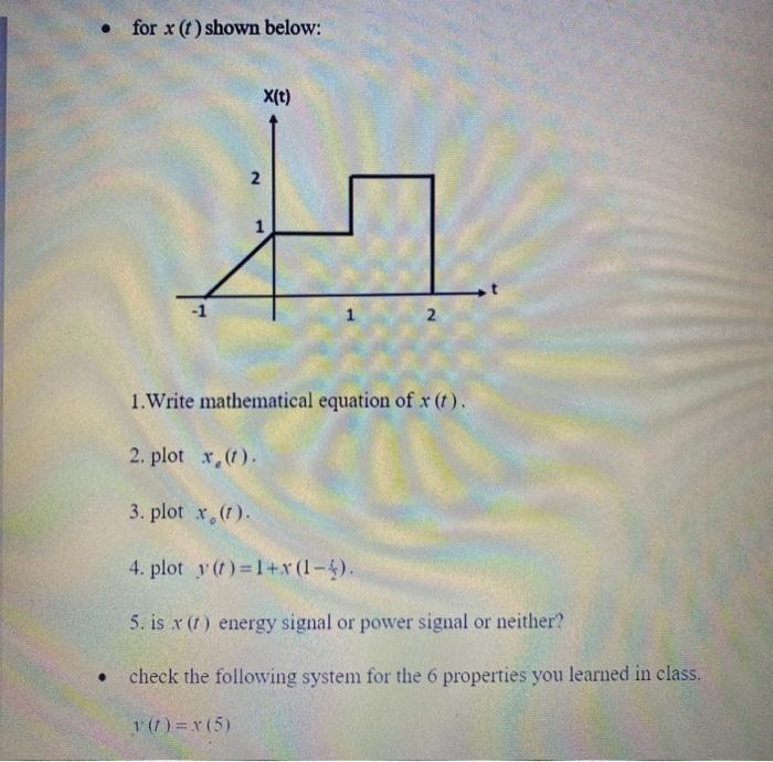 Solved ( Signals ) please solve quickly i have just 10 min i | Chegg.com