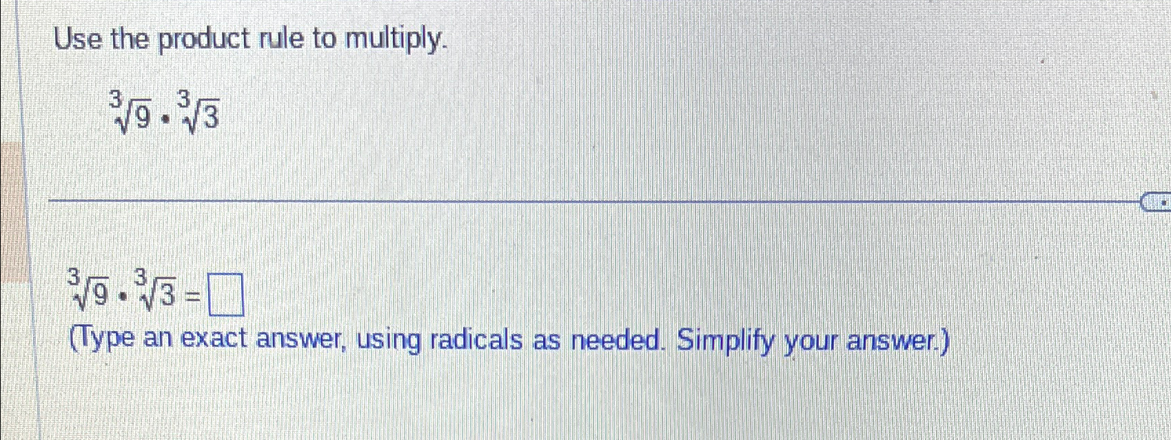 Solved Use the product rule to multiply.93*3393*33=(Type an | Chegg.com