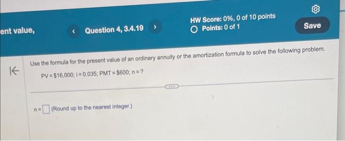 Solved Use the formula for the present value of an ordinary | Chegg.com