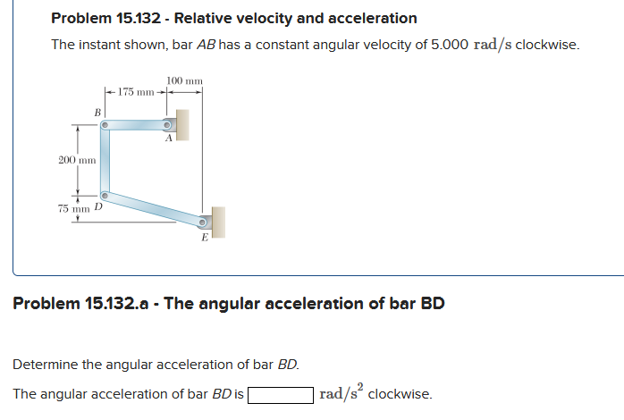 Solved Problem 15.132 - ﻿Relative velocity and | Chegg.com