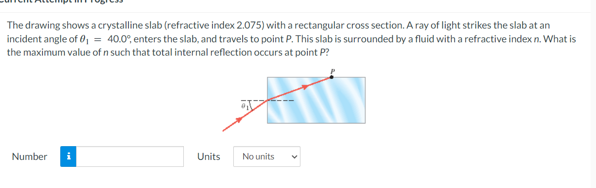 Solved The drawing shows a crystalline slab (refractive | Chegg.com