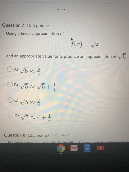 Solved using a linear equation of f(x)= squareroot x produce | Chegg.com