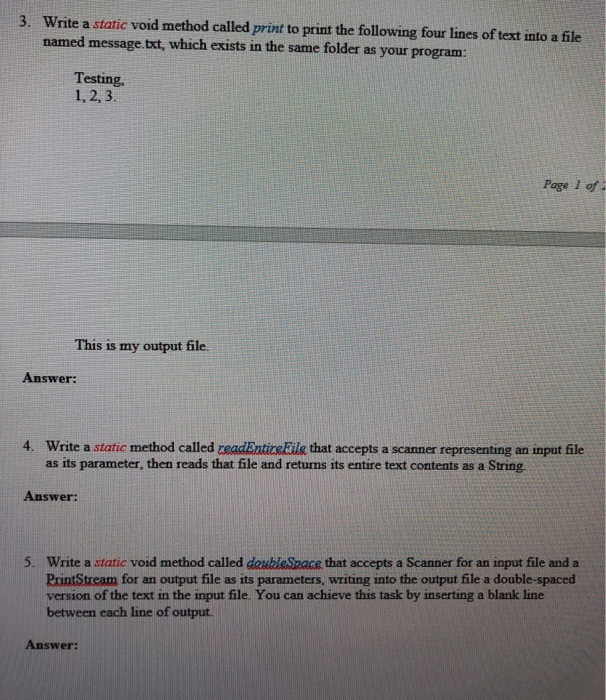 Solved 3 Write A Static Void Method Called Print To Print 0873