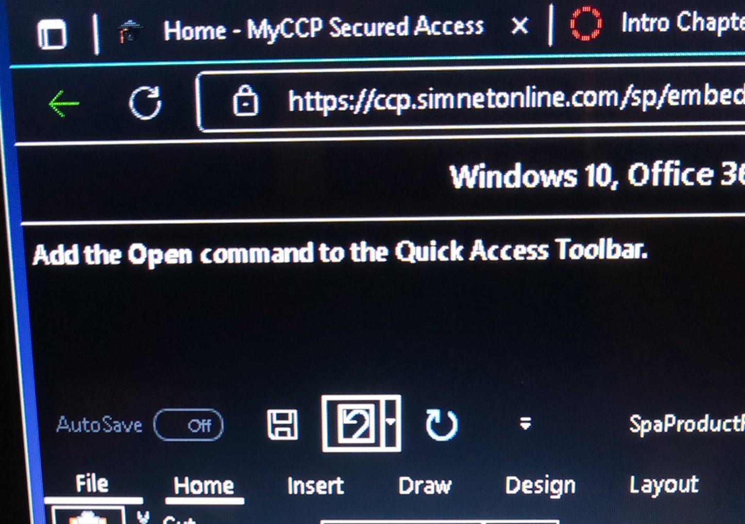 Solved ∣ Home - MyCCP Secured Access ×1 Intro Chapte ←Θ&8 | Chegg.com