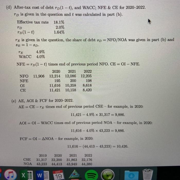 Solved I do not know how to do qn 3 (d), could you show me | Chegg.com