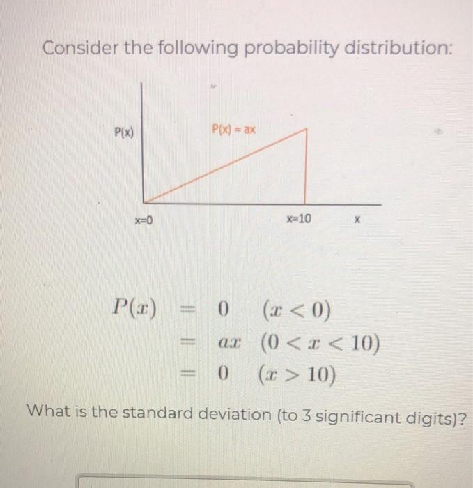 Solved Consider the following probability distribution: | Chegg.com