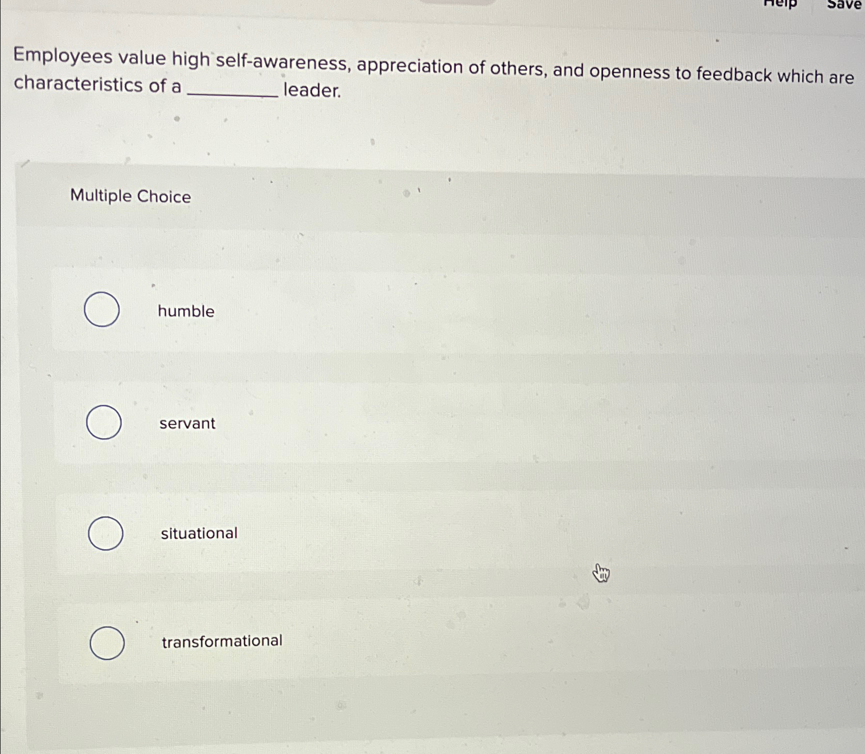 Solved Employees value high self-awareness, appreciation of | Chegg.com