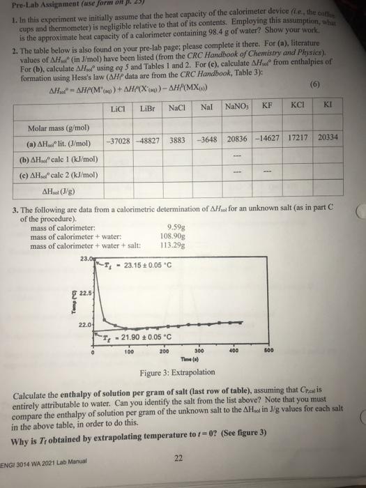 Solved Pre-Lab Assignment (use formon .. 1. In this | Chegg.com