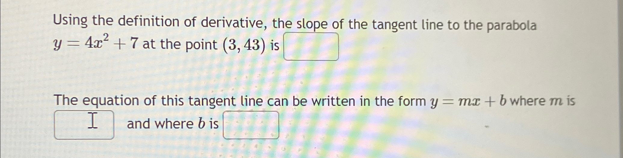 Solved Using the definition of derivative, the slope of the | Chegg.com