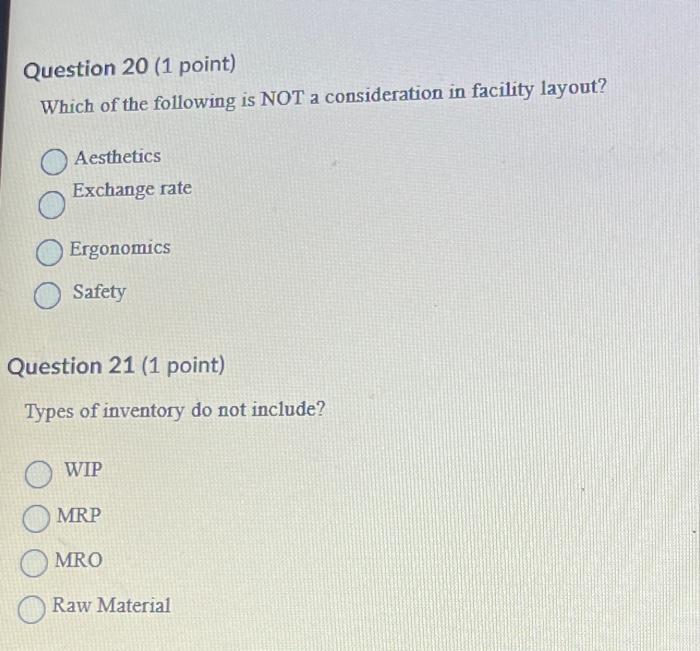 Solved Which of the following is NOT a consideration in | Chegg.com