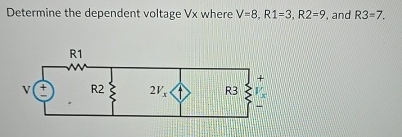 Solved Determine the dependent voltage Vx ﻿where | Chegg.com