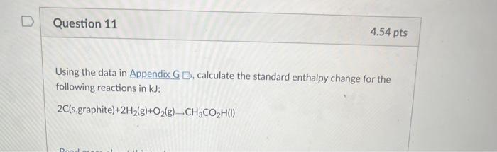Solved Using the data in Appendix GB, calculate the standard | Chegg.com