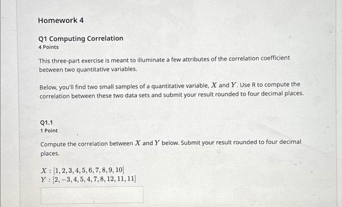 Solved Homework 4 Q1 Computing Correlation 4 Points This | Chegg.com