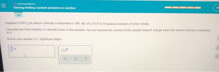 Solved O Stoichometry Solving Limiting Reactant Problems In 8279