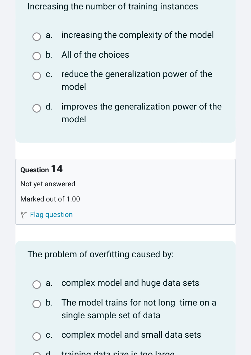 Solved Increasing the number of training instancesa. | Chegg.com