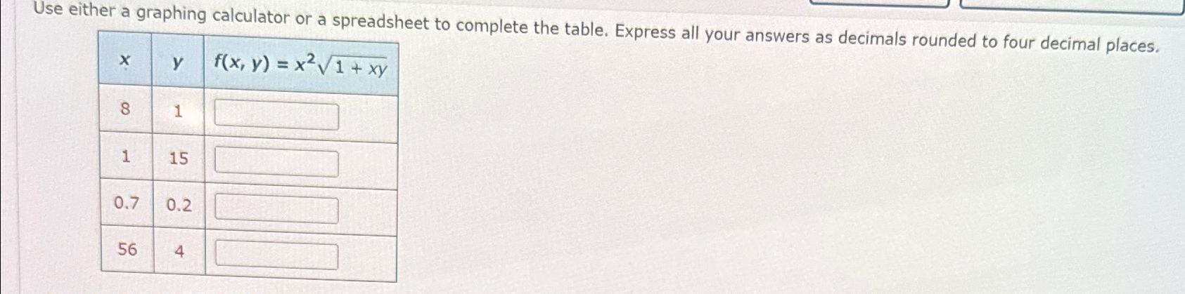Solved Use either a graphing calculator or a spreadsheet to | Chegg.com