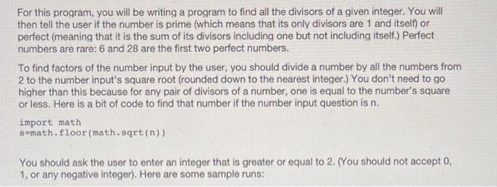 Solved *python input and output problem 1 - prime and | Chegg.com