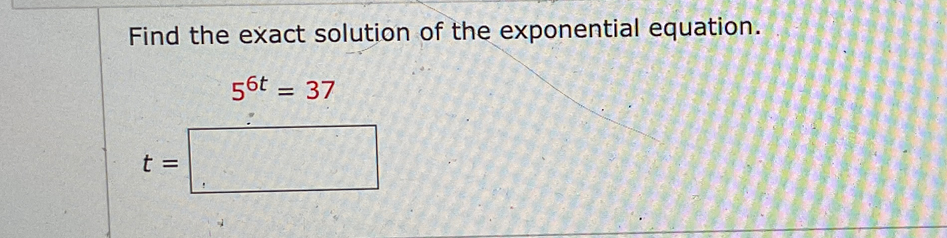 Solved Find the exact solution of the exponential | Chegg.com