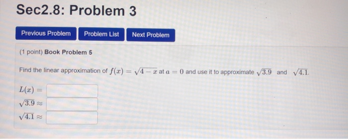 Solved Sec2.8: Problem 1 Previous Problem Problem List Next | Chegg.com