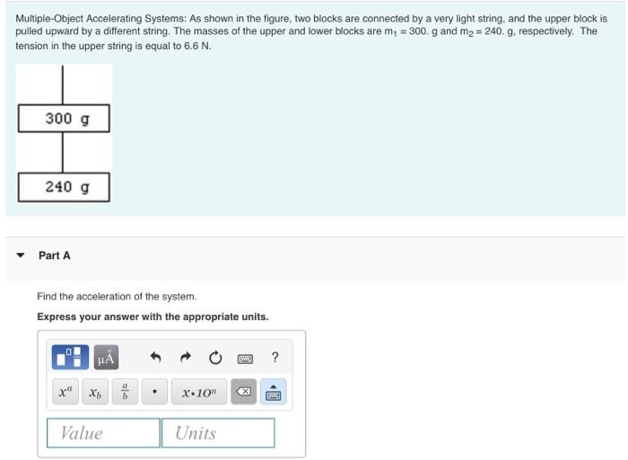 Solved Multiple-Object Accelerating Systems: As shown in the | Chegg.com