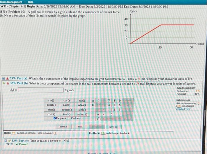 Solved Class Management | Help W11 (Chapter 9-1) Begin Date: | Chegg.com