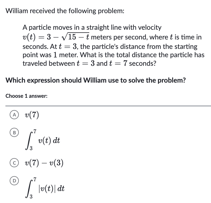 Solved William received the following problem:A particle | Chegg.com
