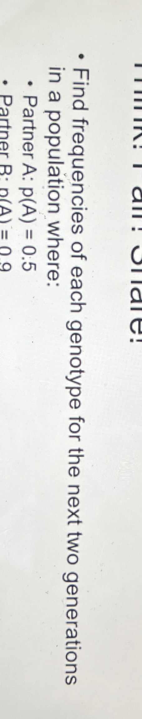 Solved Find frequencies of each genotype for the next two | Chegg.com