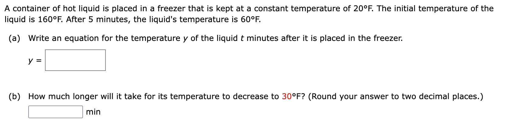 Solved A container of hot liquid is placed in a freezer that | Chegg.com