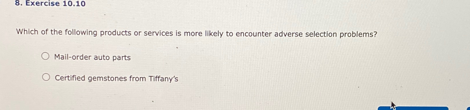 Solved Exercise 10.10Which of the following products or | Chegg.com