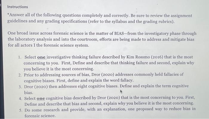 Solved Instructions *Answer all of the following questions | Chegg.com