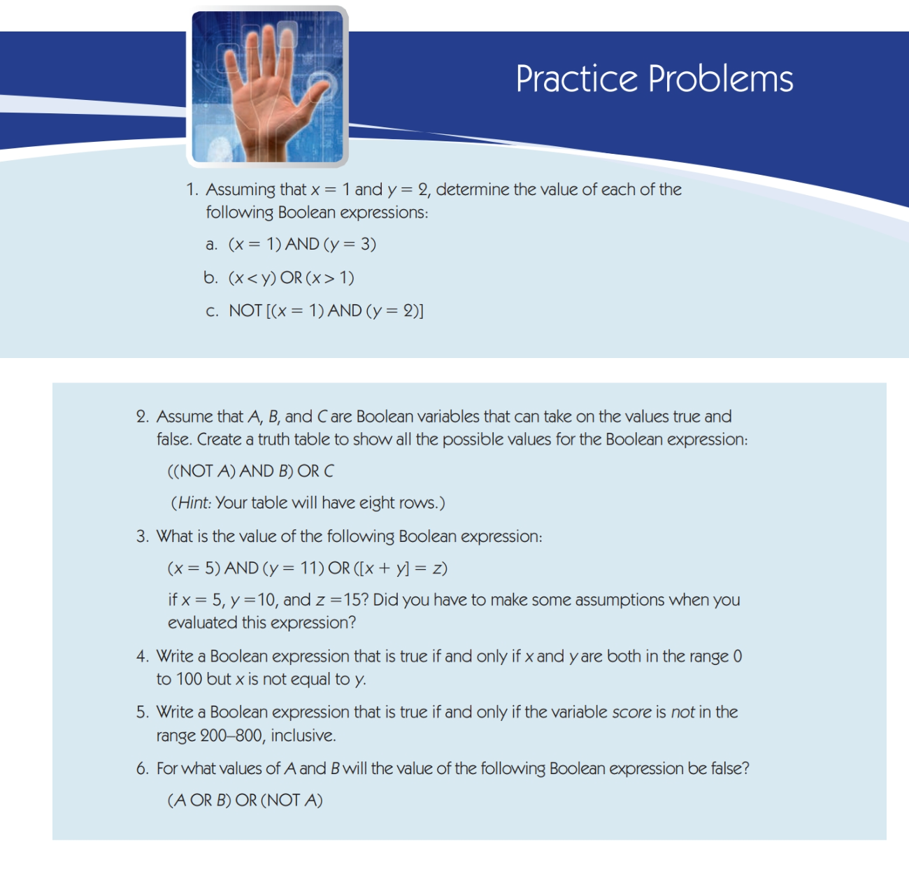 Solved Assume that A,B, ﻿and C ﻿are Boolean variables that | Chegg.com