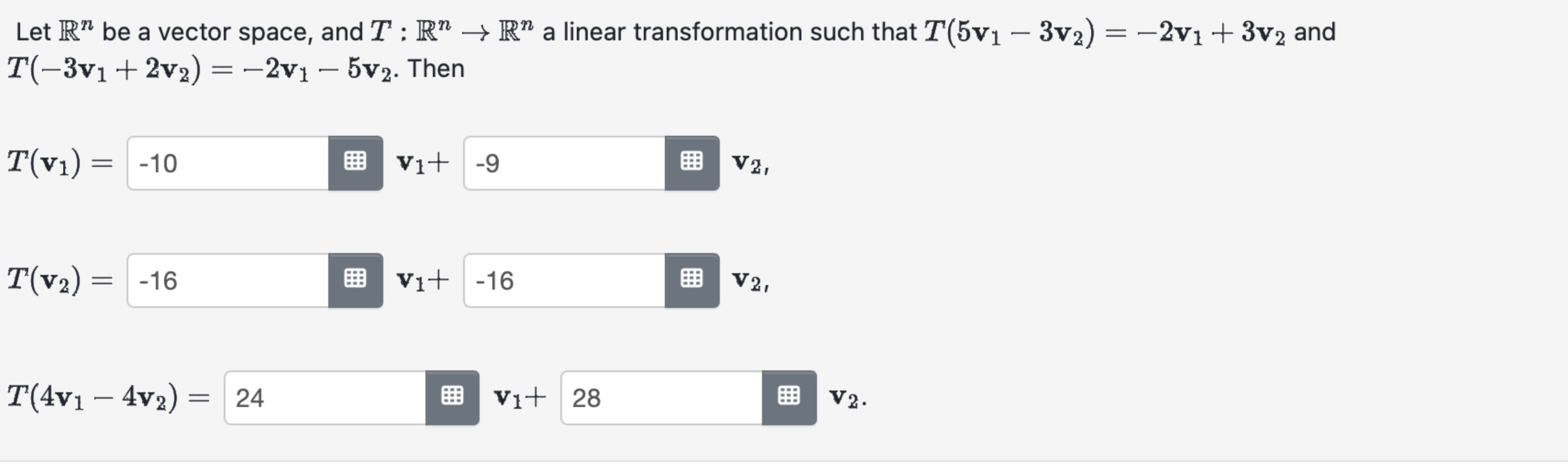 Solved Let Rn ﻿be a vector space, and T:Rn→Rn ﻿a linear | Chegg.com