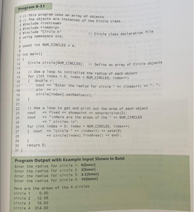 Modify the program 8-31 from page 584,585 by adding | Chegg.com