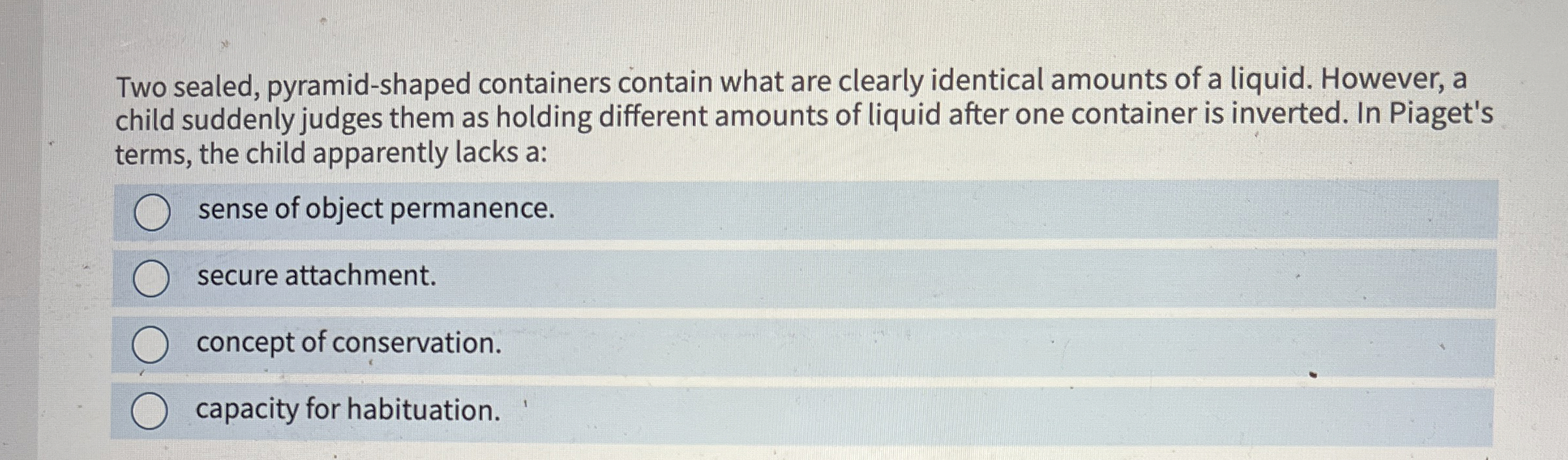Solved Two sealed, pyramid-shaped containers contain what | Chegg.com