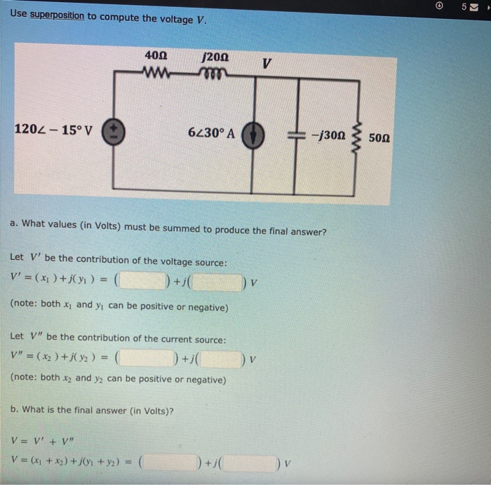 Solved Calculate the value and type of a circuit element | Chegg.com