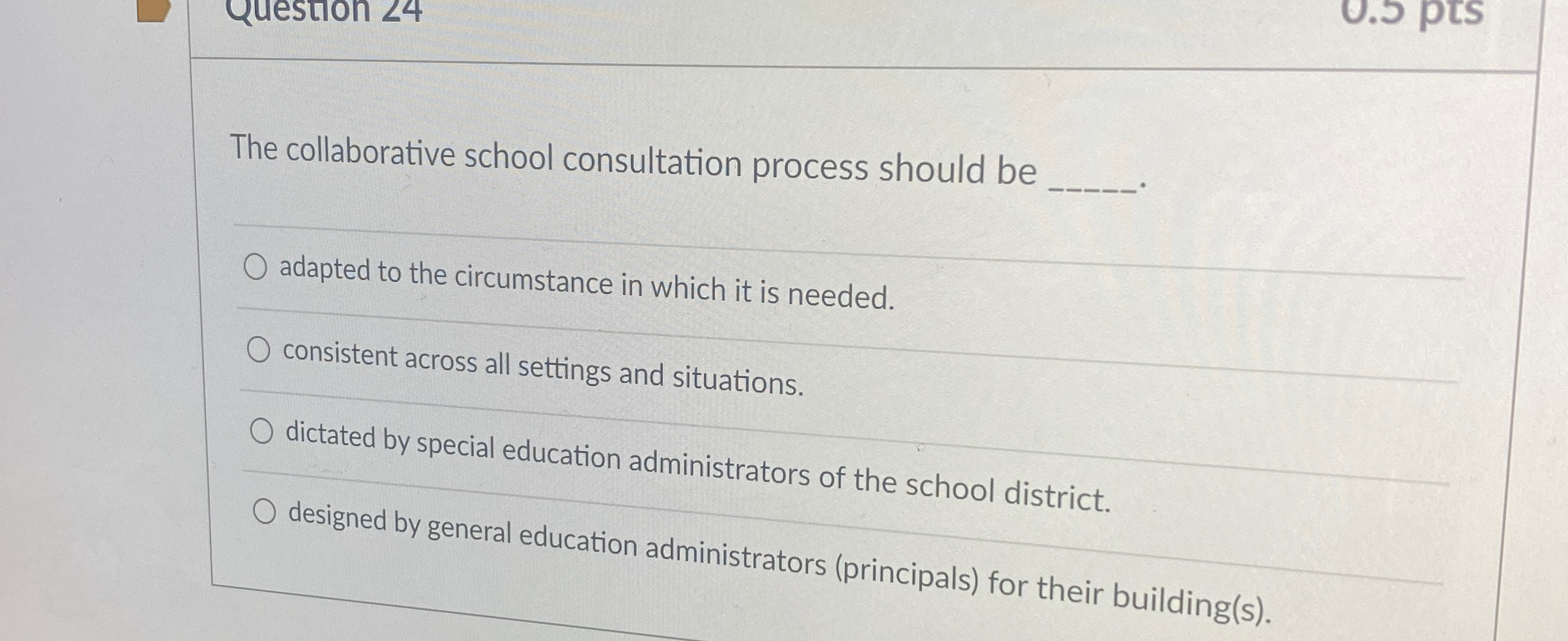 Solved The collaborative school consultation process should | Chegg.com