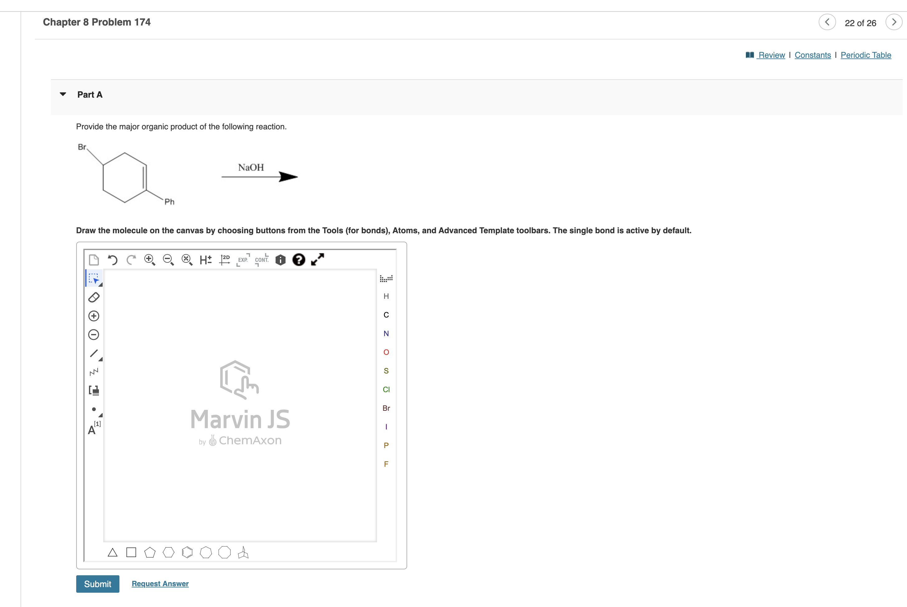 Solved Part AProvide the major organic product of the | Chegg.com