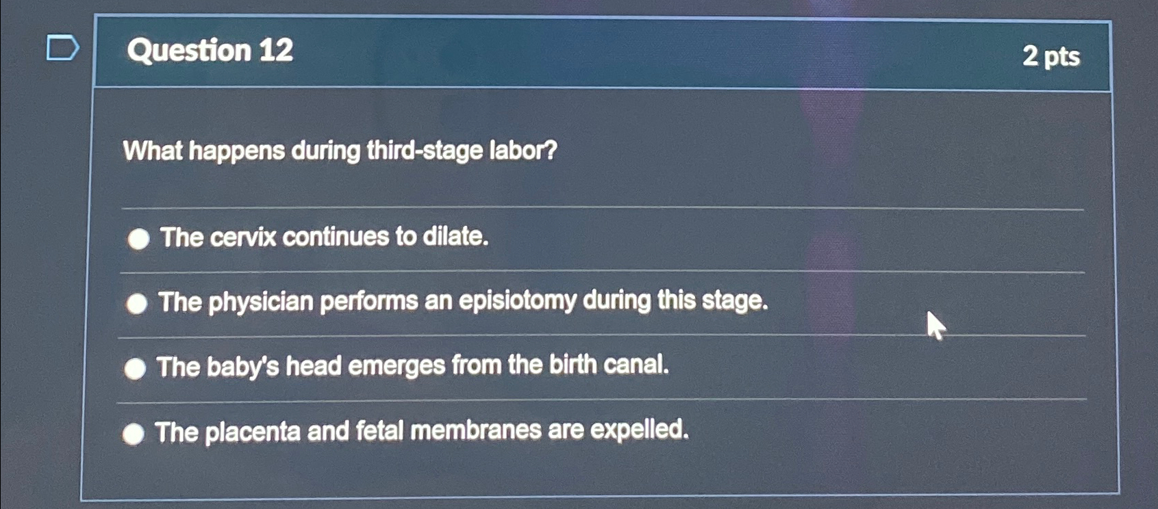 Solved Question 122 ﻿ptsWhat happens during third-stage | Chegg.com