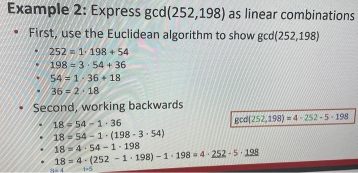 Solved Implment Gcd As Linear Combinations In Java Without 8575