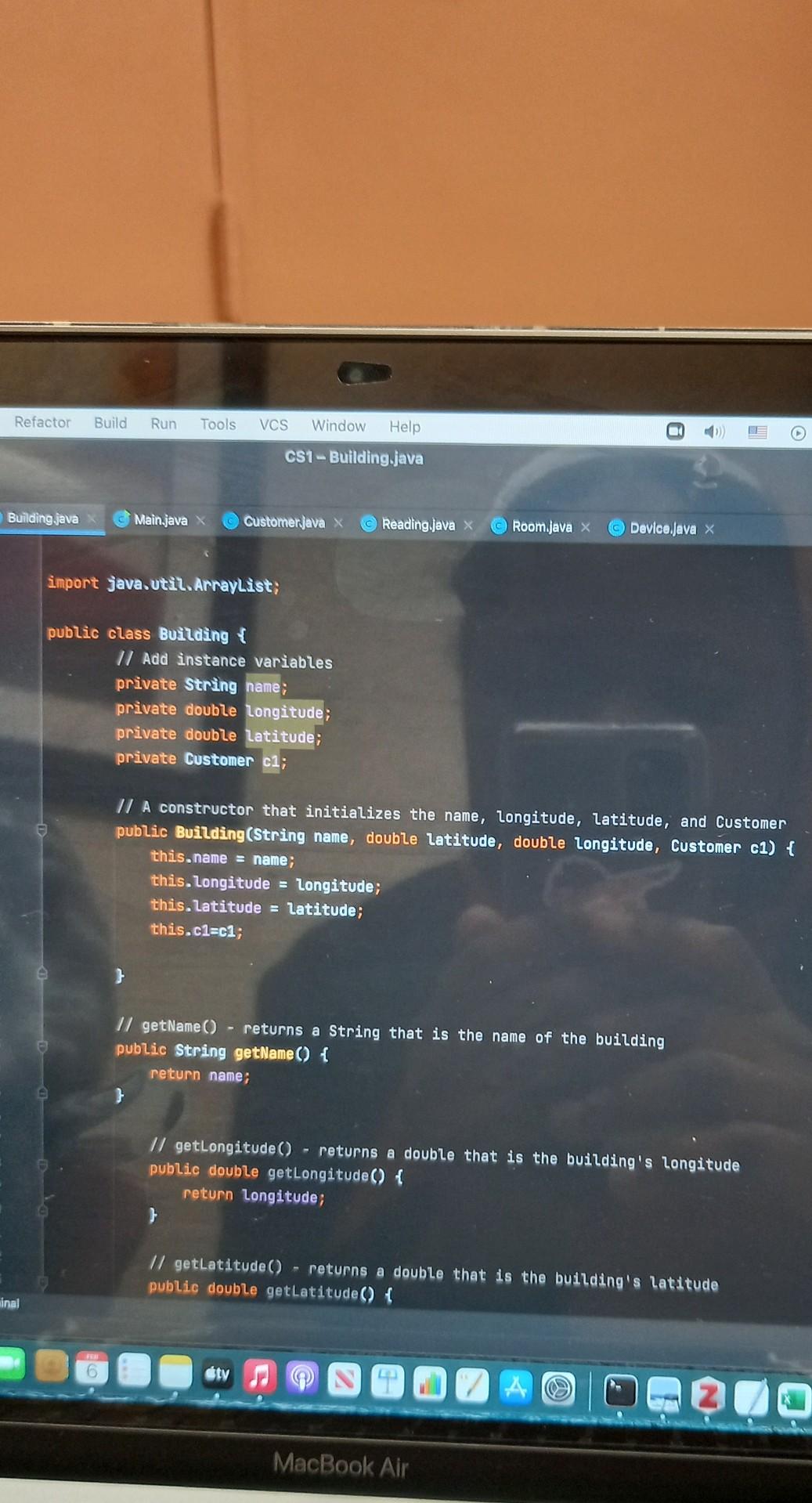 Solved Customer.java Reading.java ng.javax. Main.java | Chegg.com