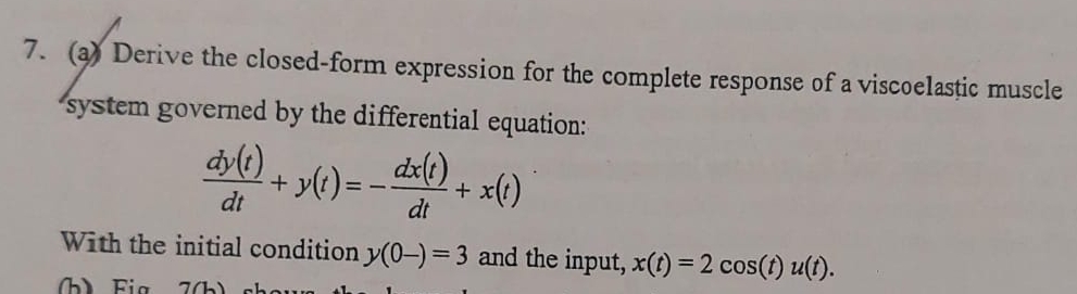 Solved (a) ﻿Derive the closed-form expression for the | Chegg.com