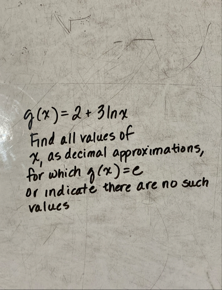 Solved g(x)=2 3lnxFind all values of x1 ﻿as decimal | Chegg.com