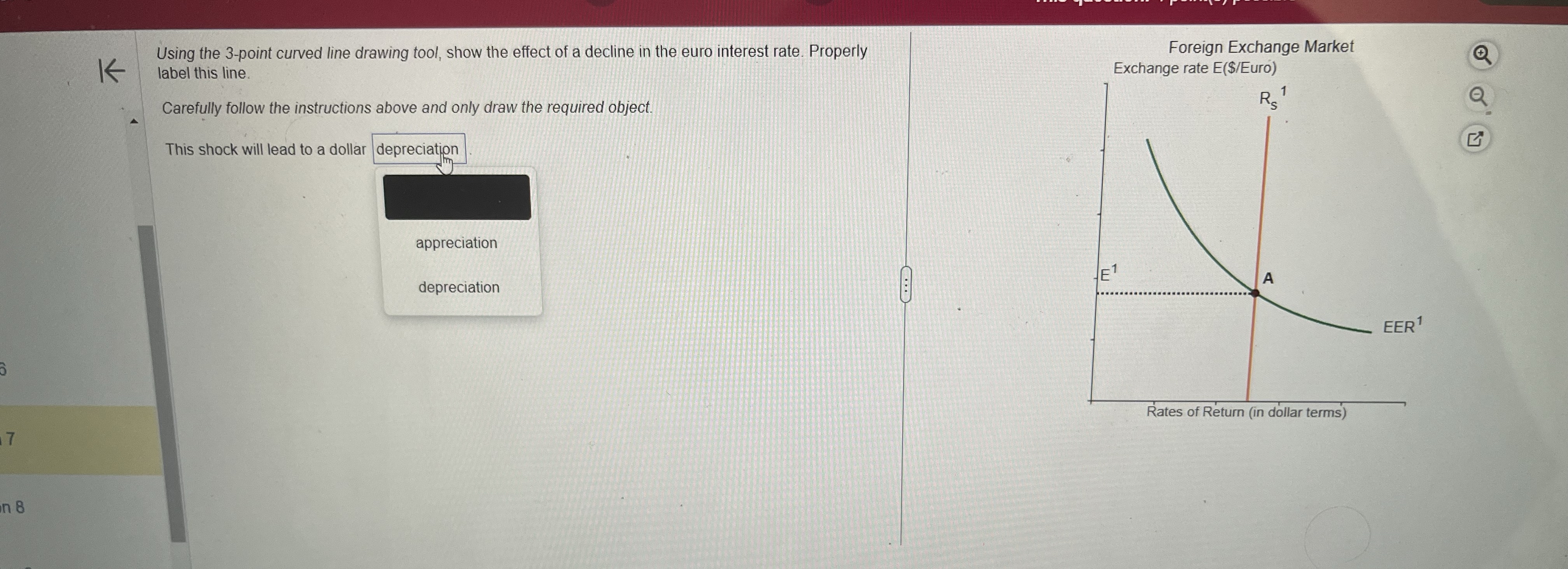 Solved Using the 3-point curved line drawing tool, show the | Chegg.com